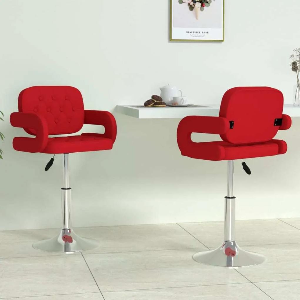 vidaXL Otočné jídelní židle 2 ks umělá kůže [335560] Barva: Bílá