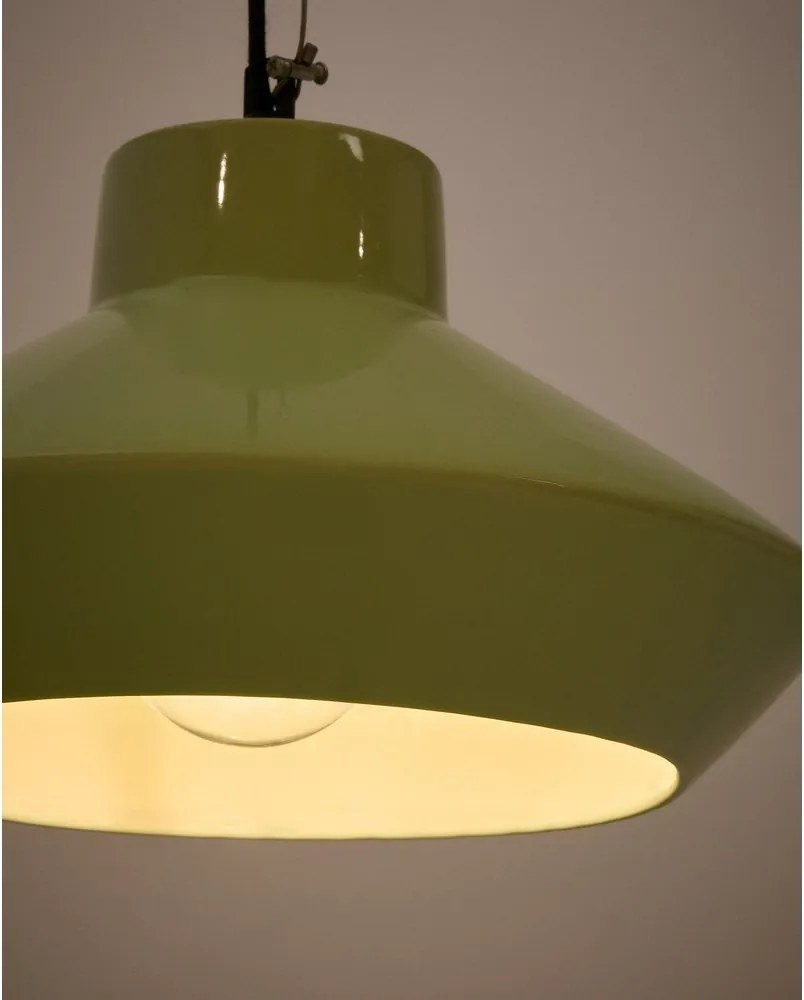 Světle zelené závěsné svítidlo s keramickým stínidlem ø 31 cm Portol – Kave Home