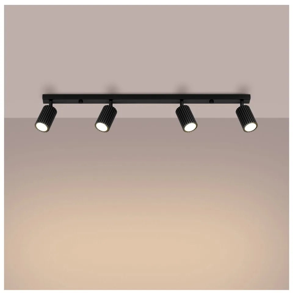 Černé bodové svítidlo 6,5x81 cm Gleam – Sollux