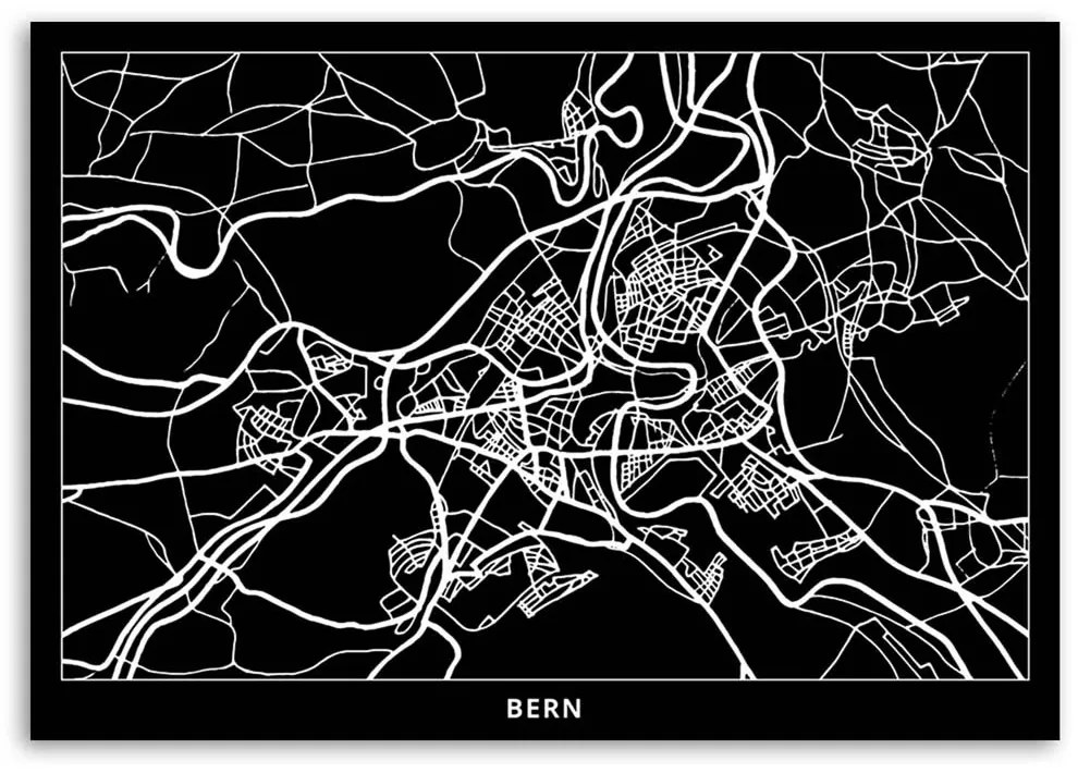 Gario Obraz na plátně Plán města Bern Rozměry: 60 x 40 cm