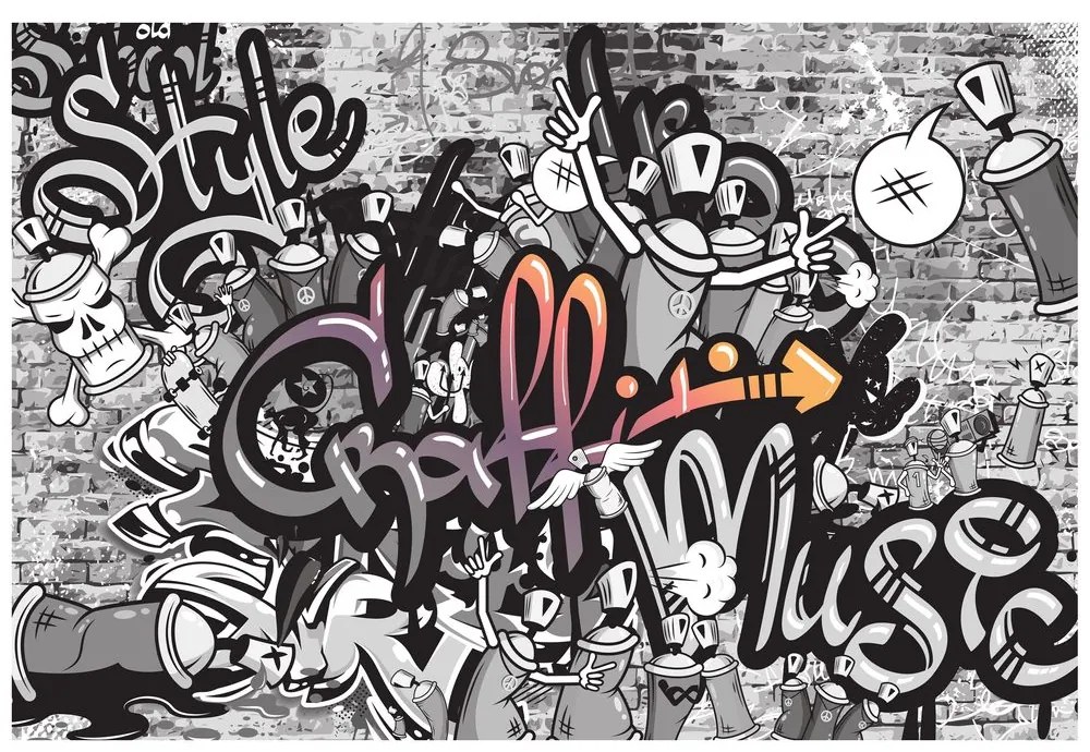 Samolepící tapeta moderní graffiti umění