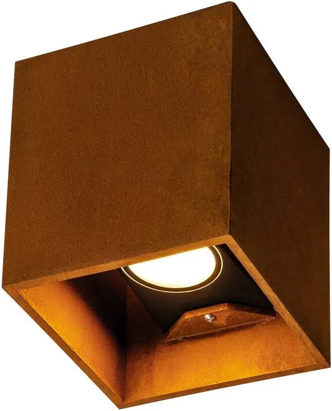 LA 1004650 RUSTY® UP/DOWN WL venkovní LED nástěnné přisazené svítidlo hranaté rezavé CCT switch 3000/4000 K - BIG WHITE (SLV)