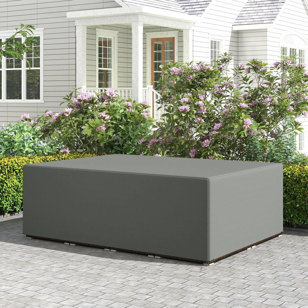 Outsunny Ochranný kryt na zahradní nábytek Zimní nepromokavý kryt Oxfordský kryt 275 x 205 x 90 cm Tmavě šedý