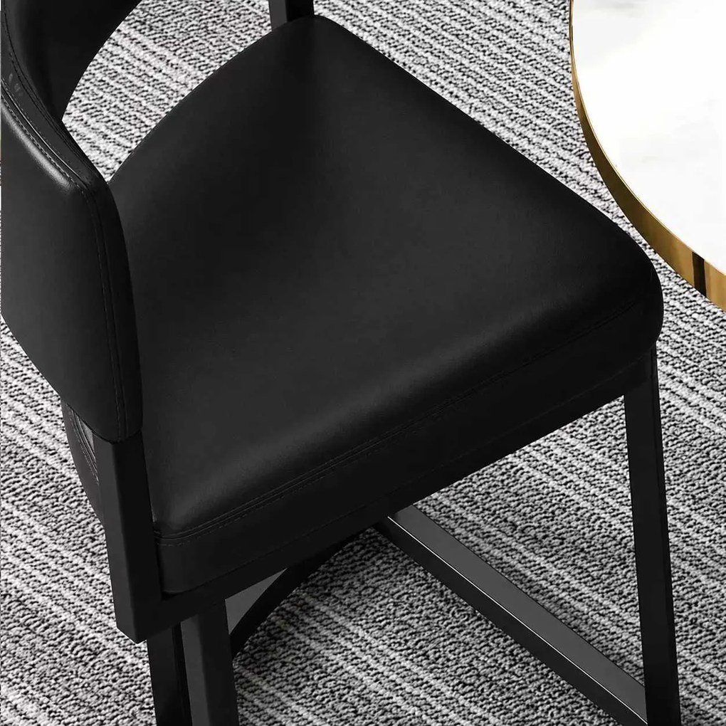 LuxuryForm DESIGN Jídelní set MONTE 4+1 - černý / černý