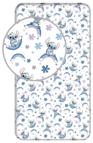 Jerry Fabrics Prostěradlo Lilo and Stitch Rainbow 90x200x25 cm