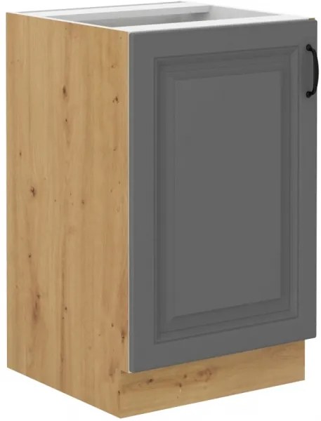 Kuchyňská skříňka Stilo 50 ZL 1F BB korpus dub artisan, dvířka šedá DUST