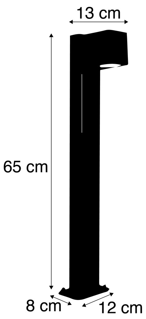 Chytrá venkovní stojací lampa rezavě hnědá 65 cm IP44 vč. WiFi GU10 - Baleno