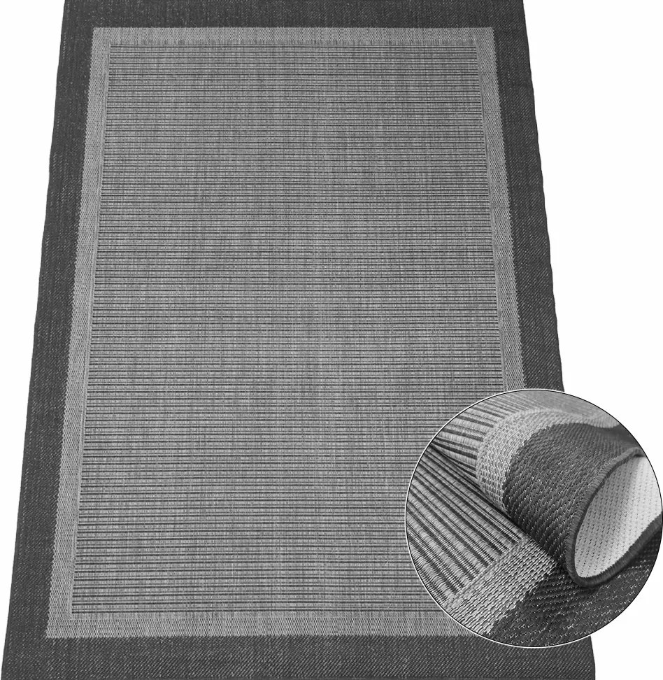 BE Koberec Eqos 0001GREY - šedý obdélníkový Rozměr: 50x80 cm