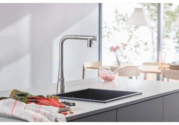 GROHE 31653AP0 - Dřez K700U 457 × 406 mm kámen/černá