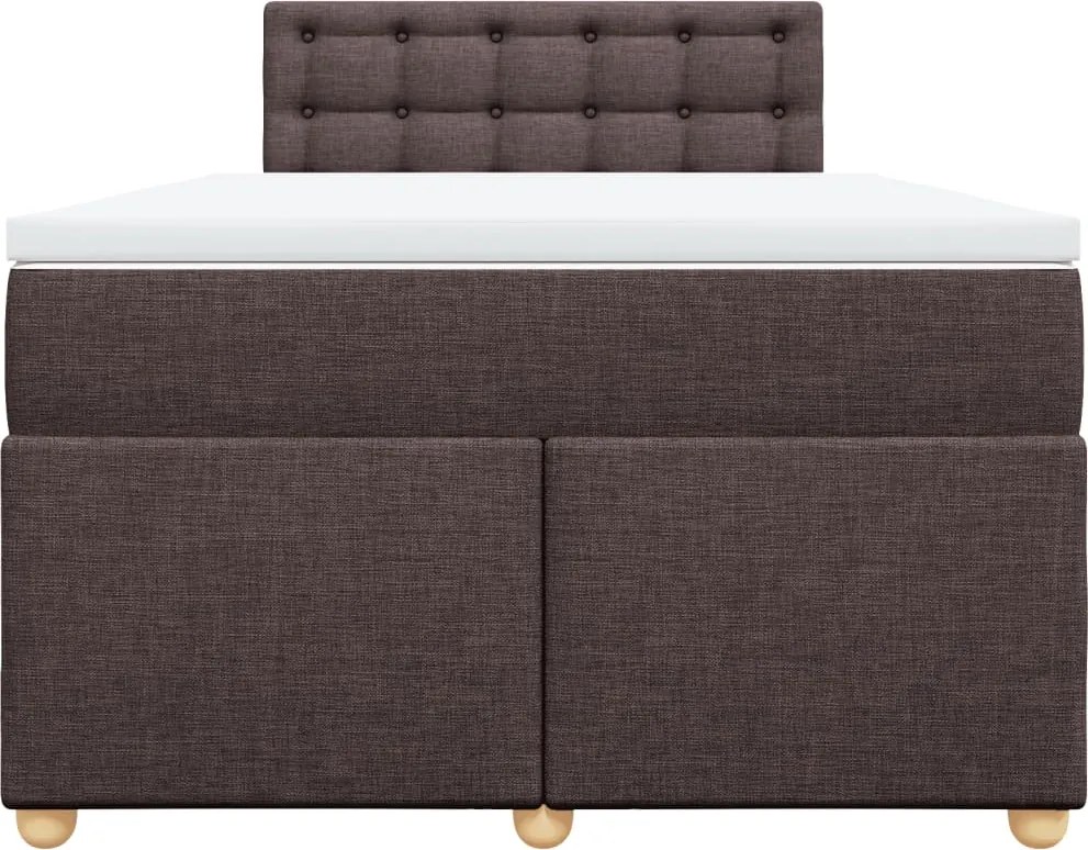 Box spring postel s matrací tmavě hnědá 120x200 cm textil 3288964