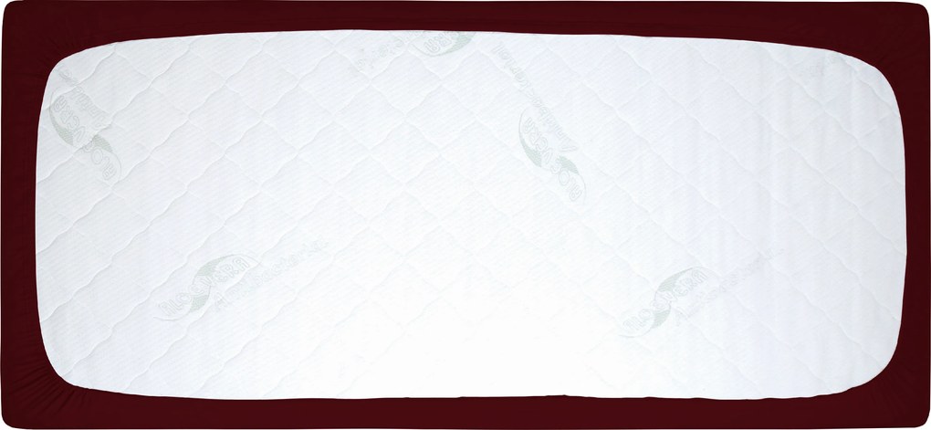 Jersey prostěradlo vínové na výšku matrace do 20 cm Velikost: 100 x 200