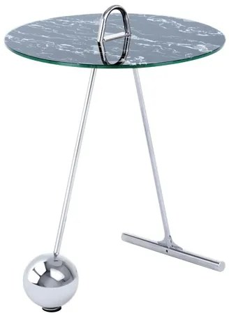Odkládací stolek Pendulum 525 stříbrná / černá