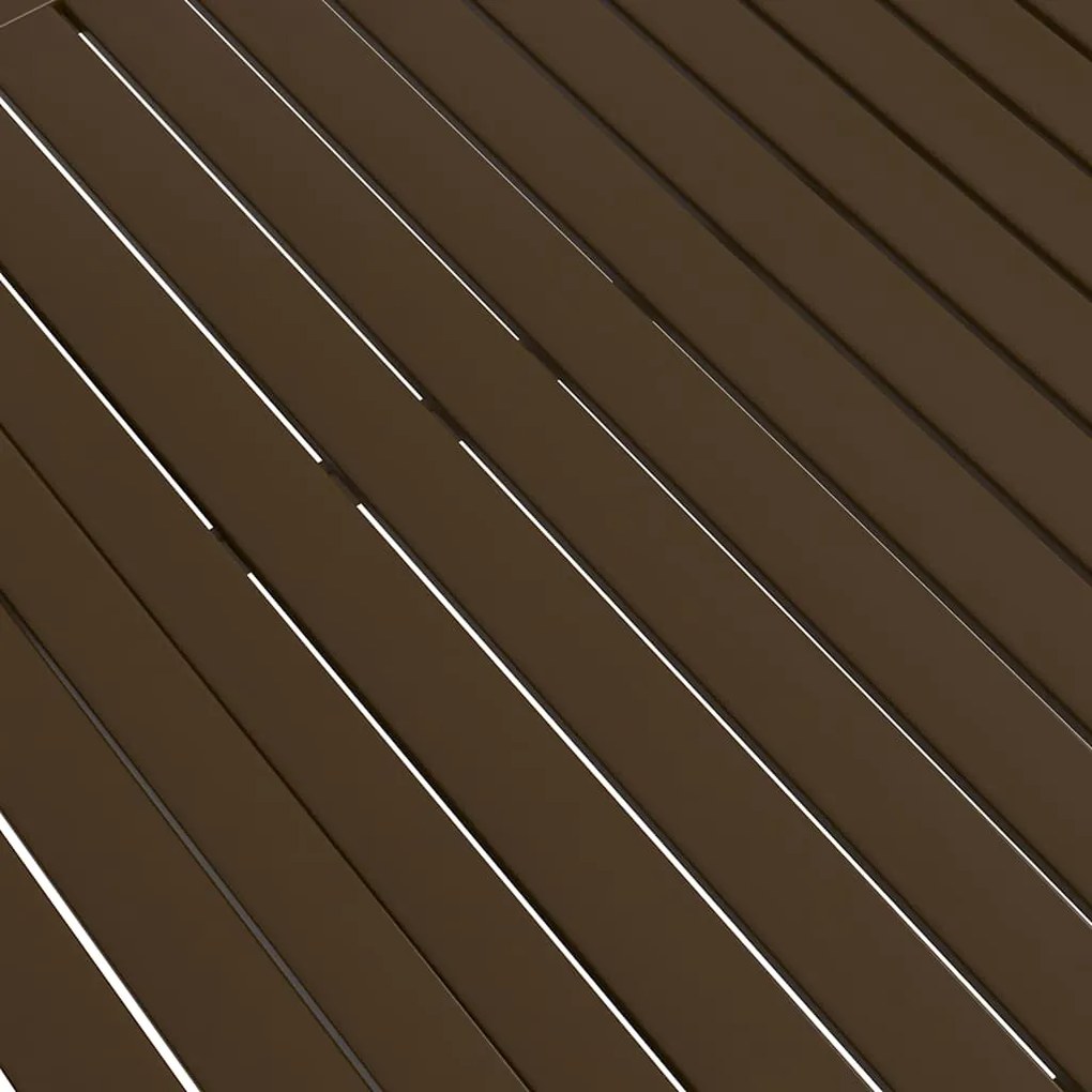 Zahradní stůl hnědý 190 x 80 x 72 cm ocel 312281