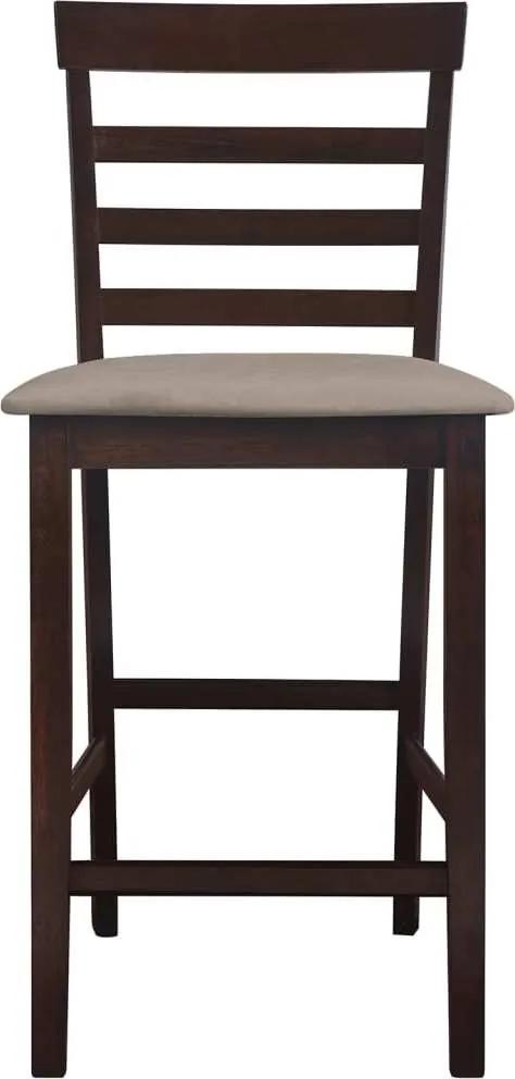 vidaXL Barové židle 2 ks textil [241704] Barva: Hnědá