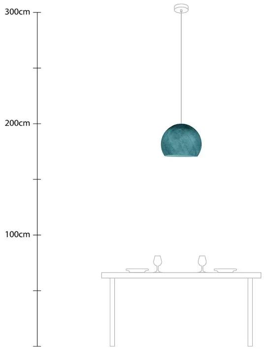 creative cables Stínidlo tvaru kupole z polyesterového vlákna - 100% vyrobené ručně Barva komponentu: Černá Perleťová, Velikost ⌀: L - 42cm