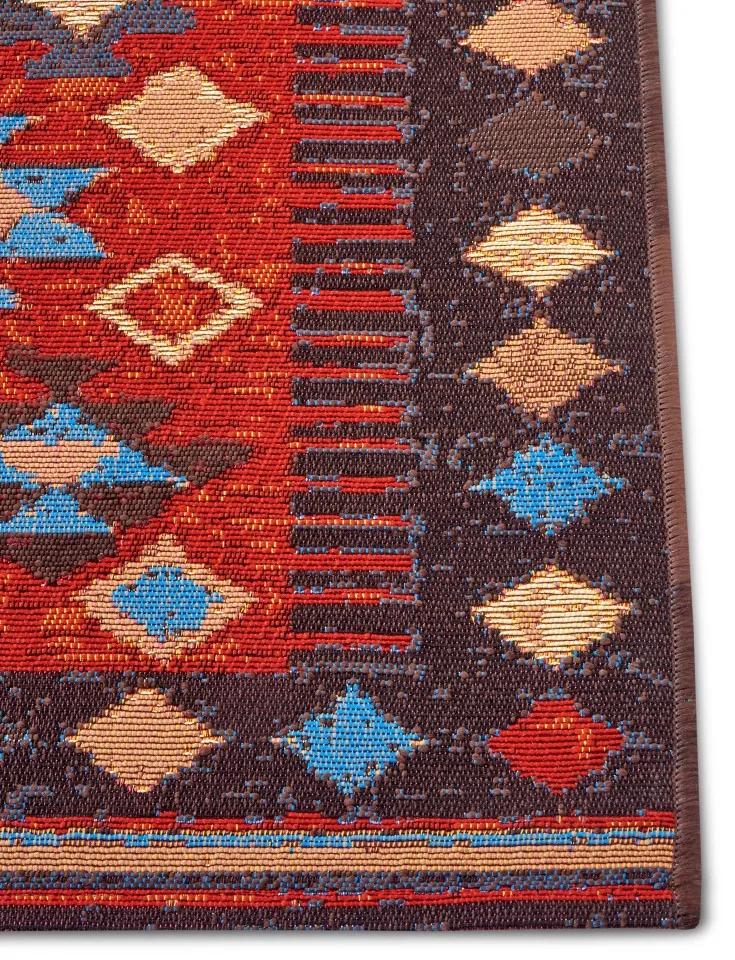 Hanse Home Collection koberce Kusový koberec Cappuccino 105875 Peso Red Blue - 120x170 cm