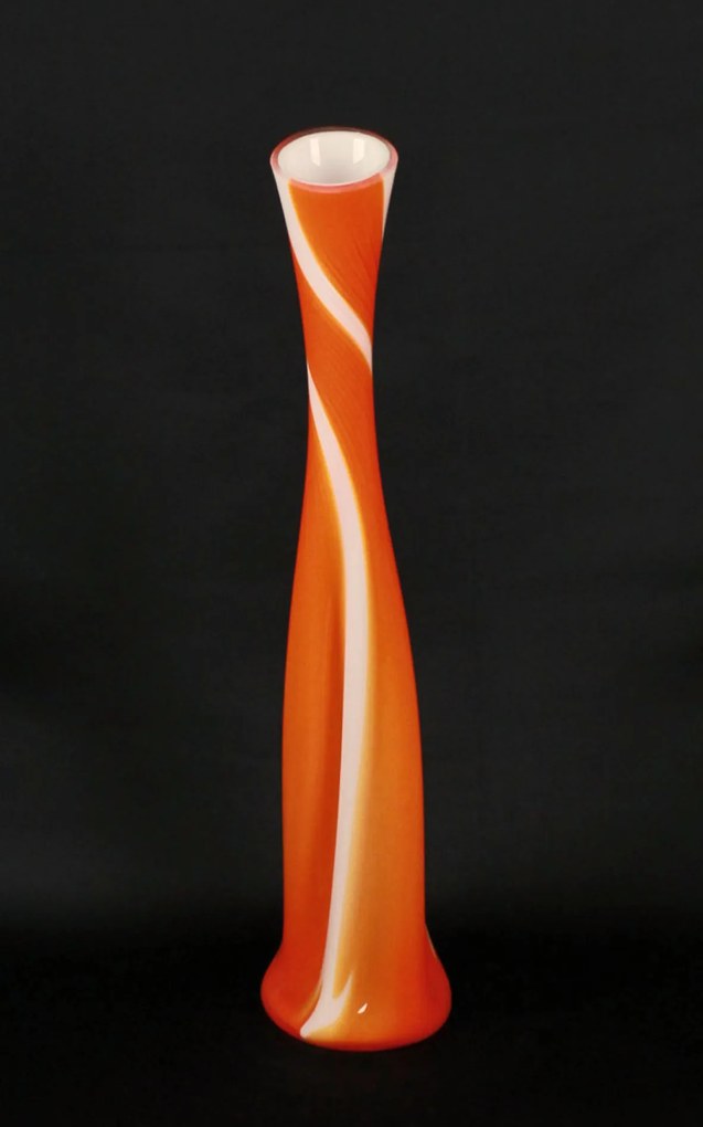 Levné-garnýže.cz - Váza designová  spirála oranžová 50 - 70 cm,