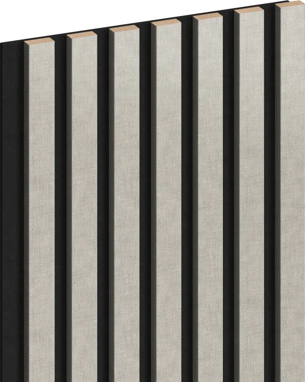 Mexen Lam-F, akustické stěnové lamely 275 × 31,5 cm, filc 6 mm, len šedý, S105-275317-2812-068