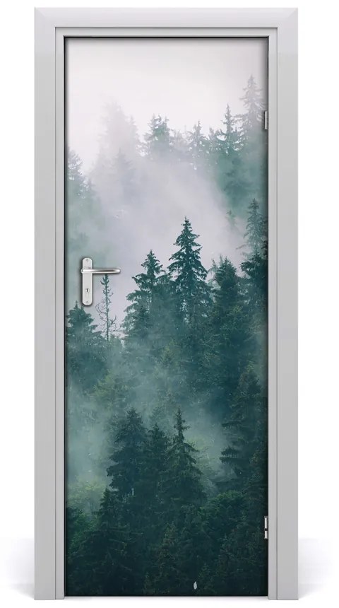 Fototapeta na dveře mlha nad lesem 85x205 cm