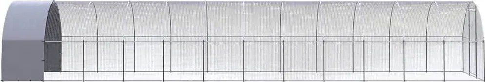 Venkovní klec pro kuřata 3 x 12 x 2 m pozinkovaná ocel 3095477