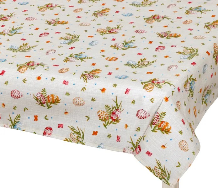 Bellatex Ubrus Velikonoce Vajíčko béžová, zelená , červená rozměr 120x140 cm