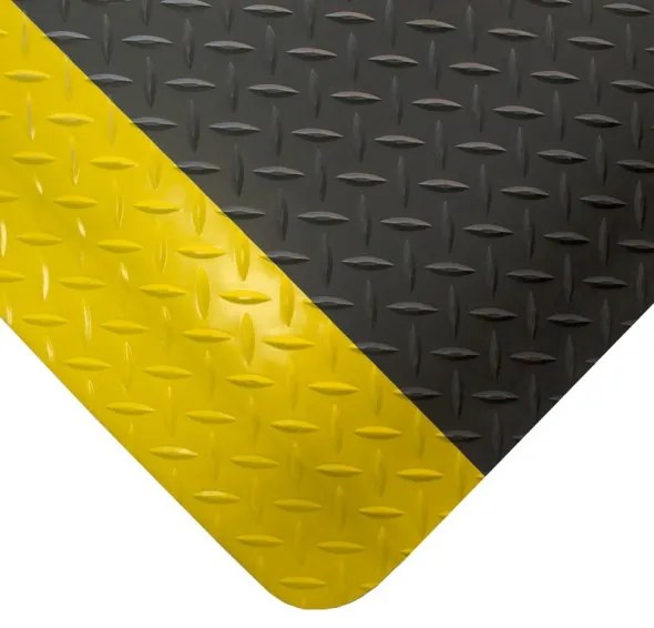 COBA Protiúnavová rohož s diamantovým vzorem, PVC, 0,9 x 18,3 m, černá / žlutá