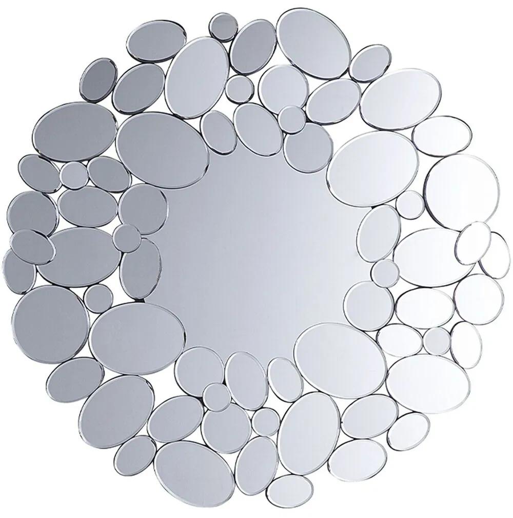 Nástěnné stříbrné zrcadlo ø70 cm LIMOGES Beliani
