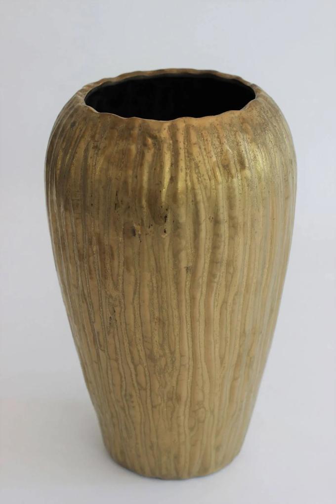 Zlatá keramická váza 30cm