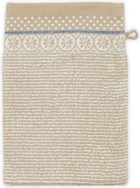 Pip Studio ručníky z bavlněného froté Soft Zellige, khaki (Luxusní ručníky z bavlněného froté v designu Soft Zellige v barvě khaki)