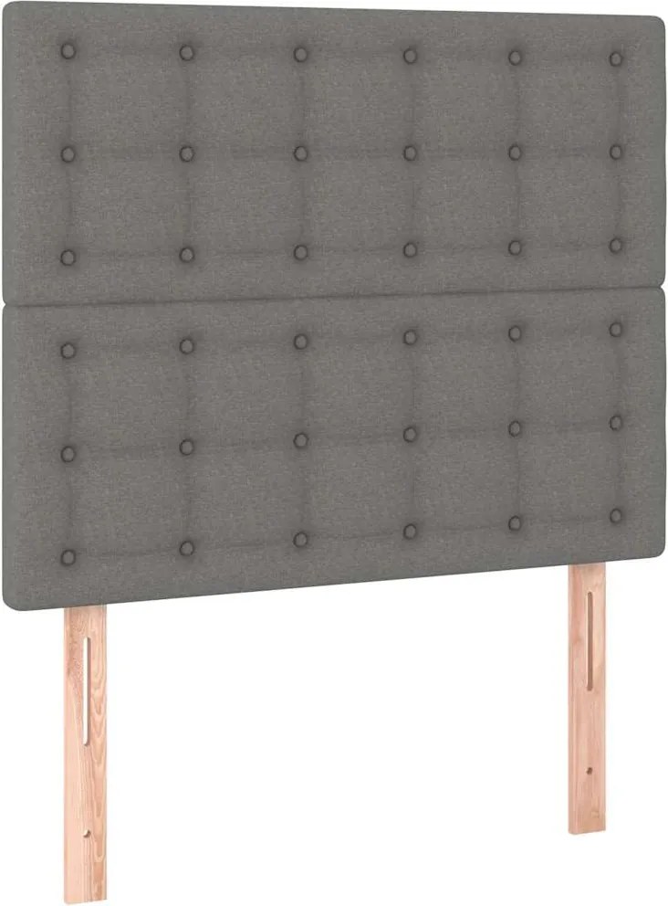 Box spring postel s matrací tmavě šedá 80 x 200 cm textil 3128798