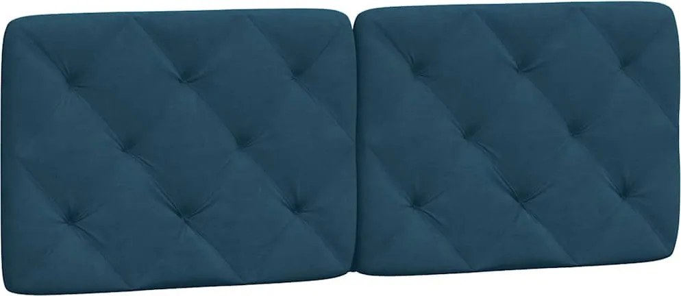 Rám postele bez matrace modrý 140 x 190 cm samet 3207921