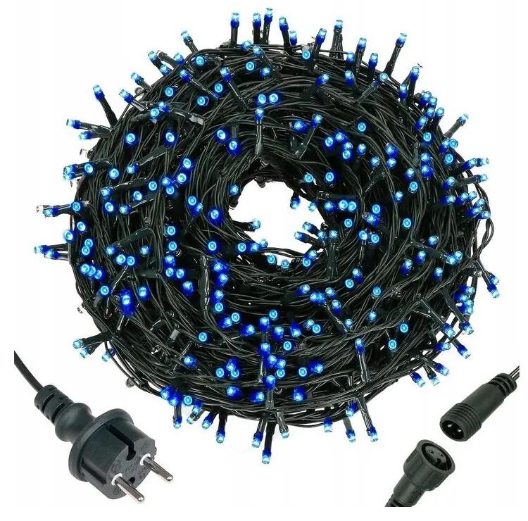 LED světelný řetěz - 31,5m, 500LED, IP44, modrá