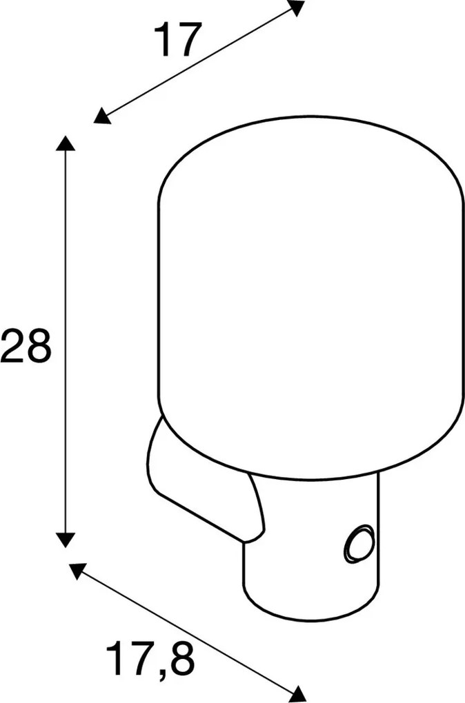 LA 1004679 OVALISK WL Sensor venkovní LED nástěnné přisazené svítidlo antracit CCT switch 3000/4000 K - BIG WHITE (SLV)