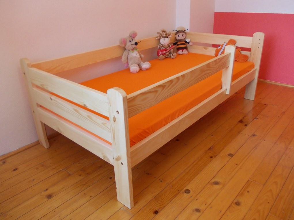 Dětská postel se zábranou KUBA 1 (80x160) + ROŠT 