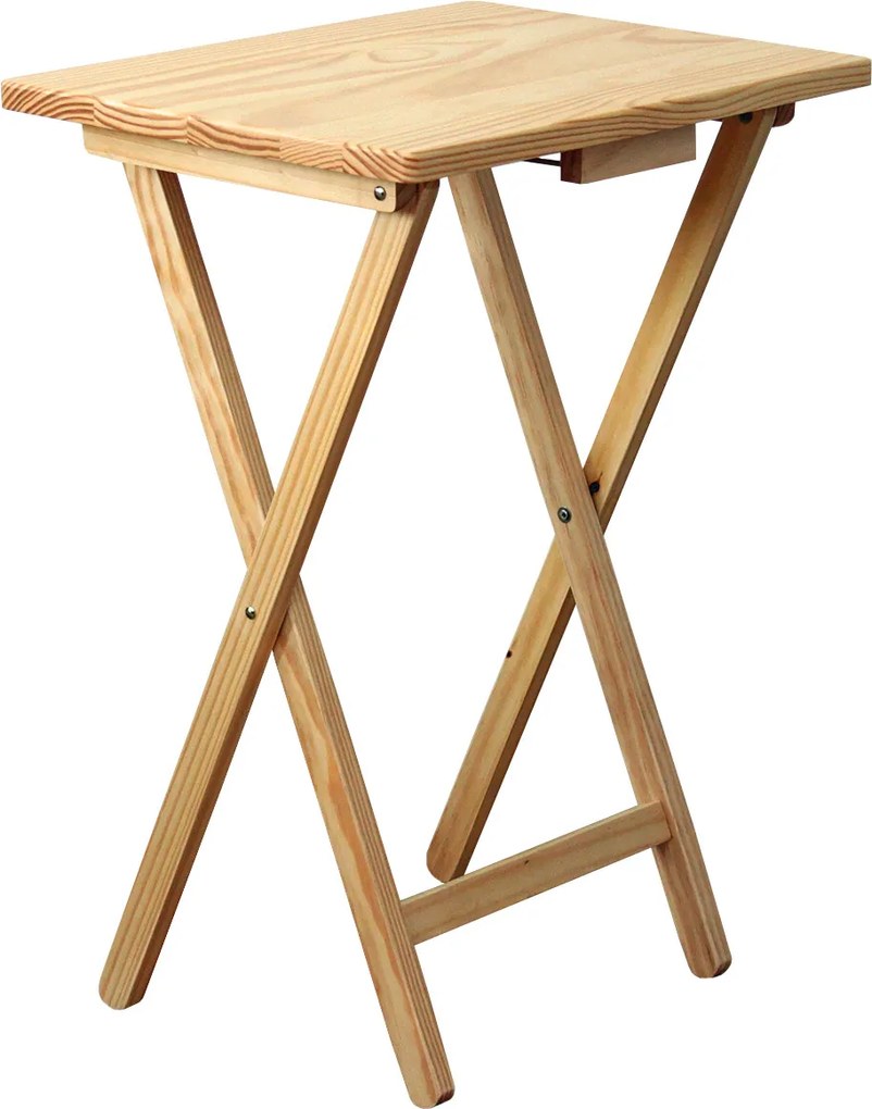 Skládací stolek dřevěný, přírodní