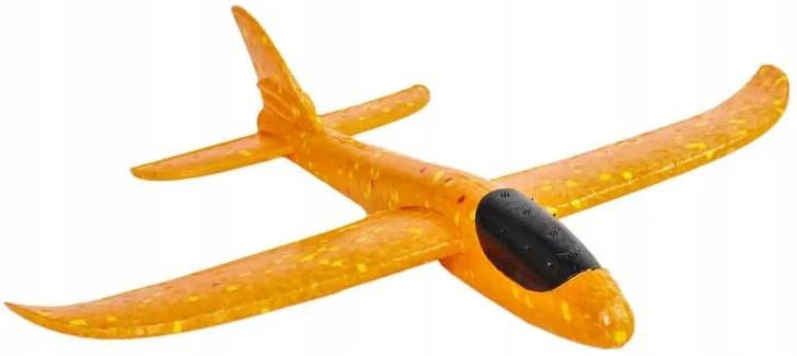 KIK Pěnové házecí letadlo s dlouhým doletem 34x33cm - oranžové, KX7839