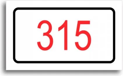 ACCEPT Číslo na dveře - typ 05 (50x30mm) - bílá tabulka - barevný tisk