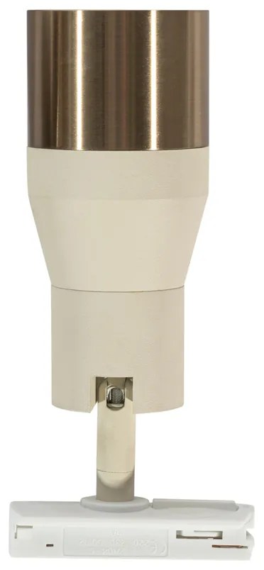 Moderní bodové svítidlo béžové se zlatou pro 1-fázový kolejnicový systém GU10 50mm - Iconic Kohua