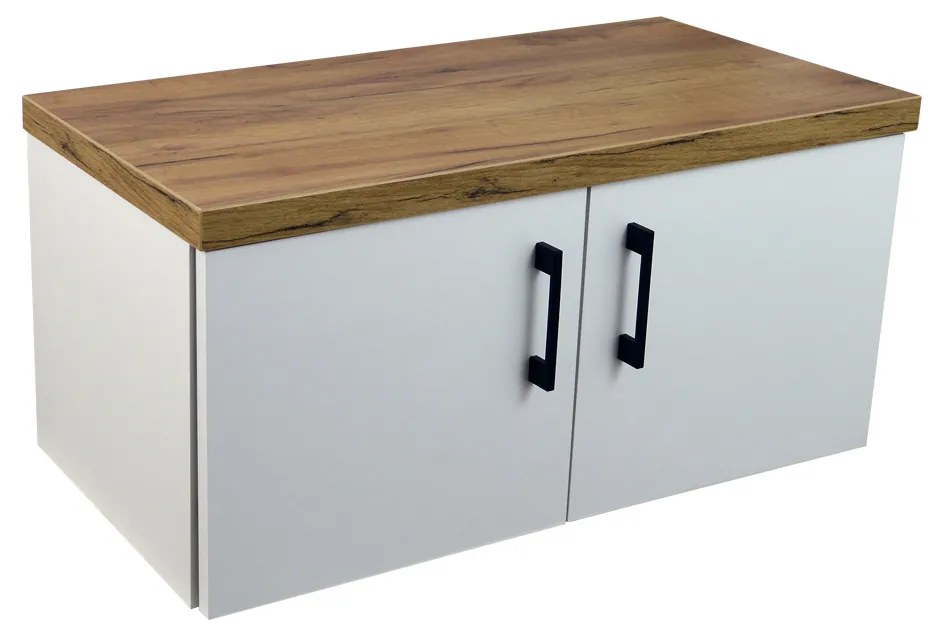 Comodo Koupelnová skříňka pod deskové umyvadlo Agria II W 80-HD - bílá/zlatý dub