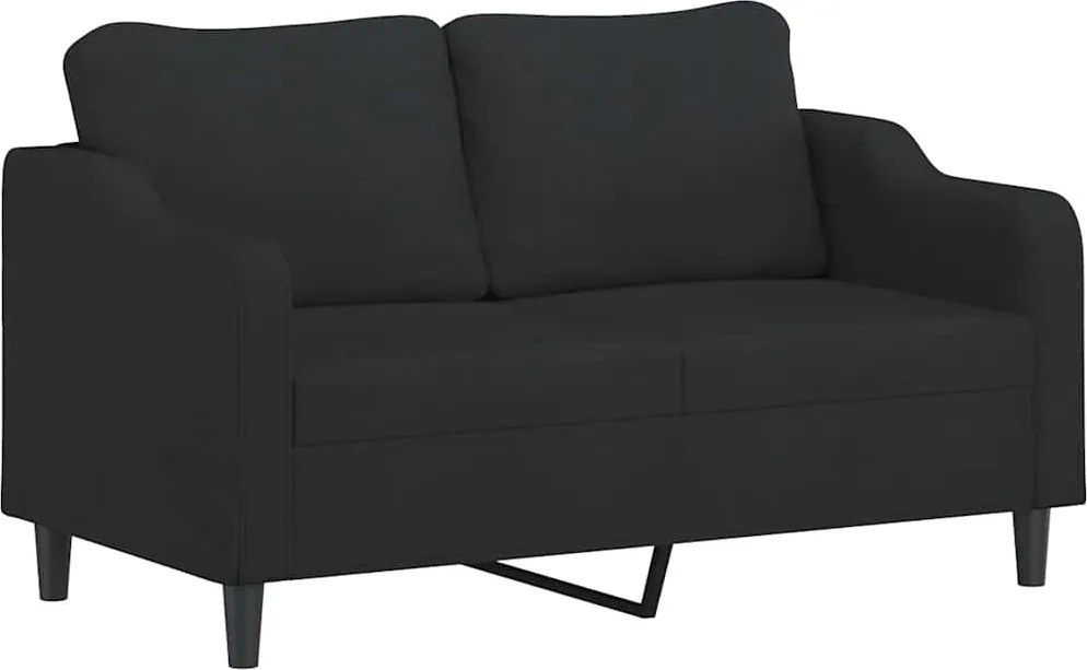 2dílná sedací souprava s poduškami černá textil 3201806