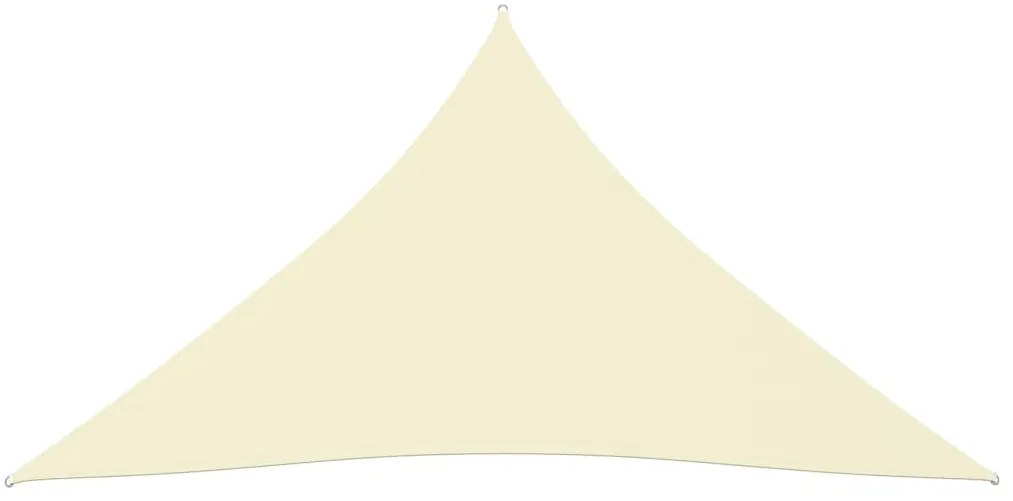 vidaXL Stínící plachta oxfordská látka trojúhelníková 4x4x4 m krémová