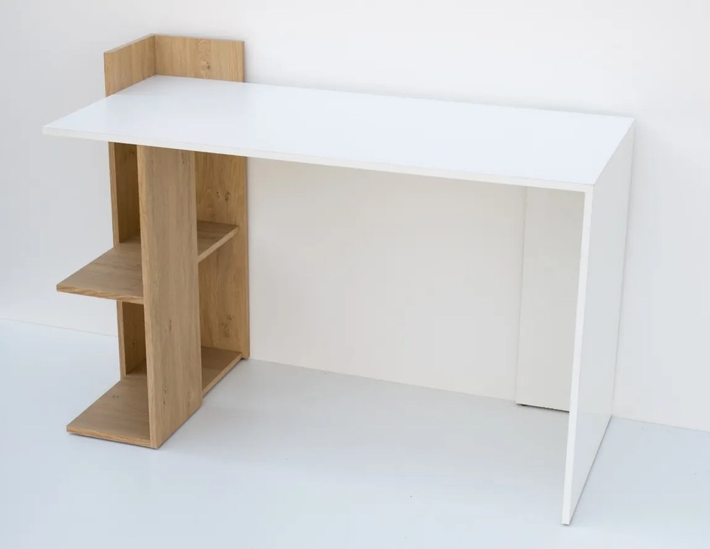 Casarredo Pracovní stůl OMENA SHELF, barva sonoma/bílá
