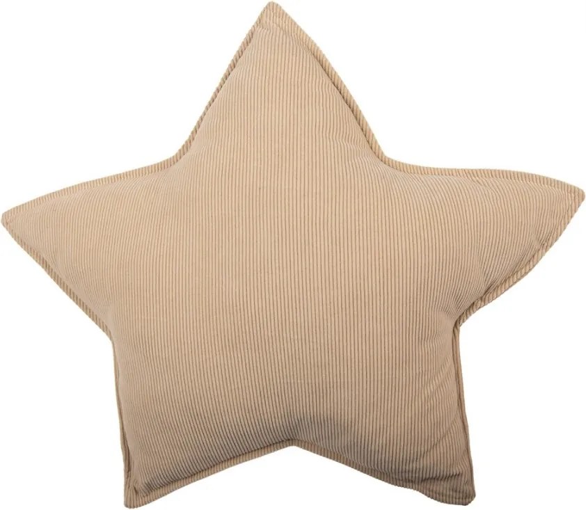 Béžový dekorativní polštář ve tvaru hvězdy Star - 53*5*53 cm