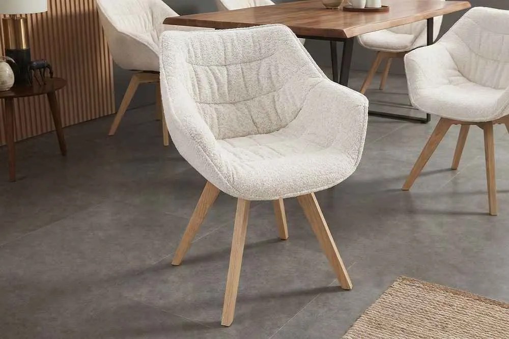 Designová otočná židle Kiara béžová
