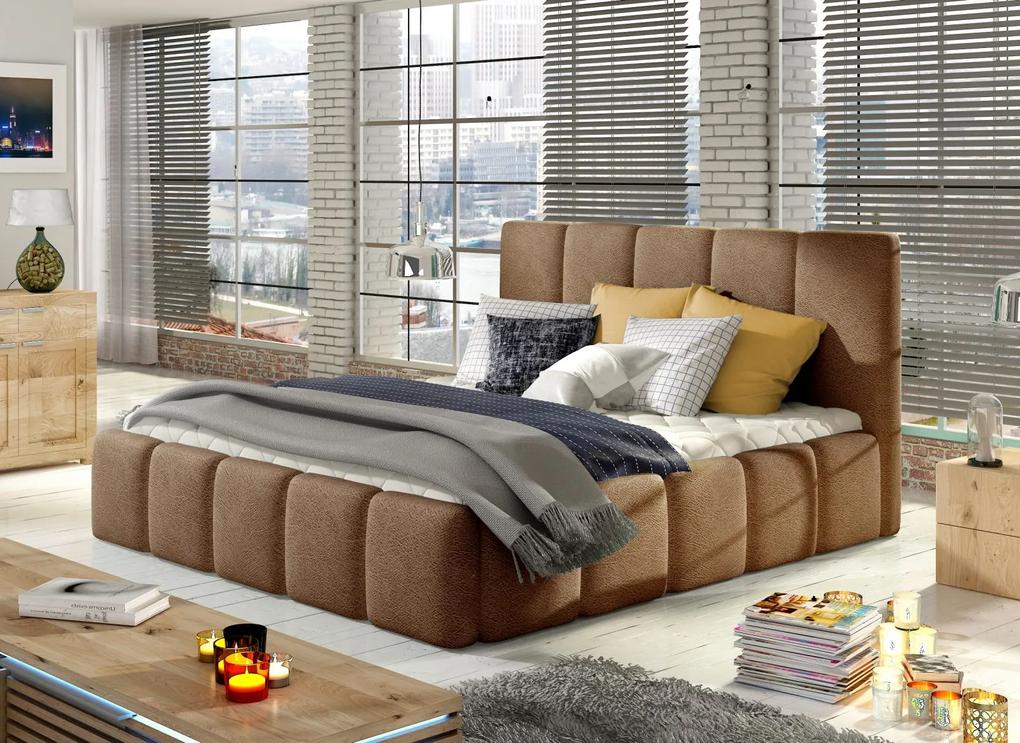 Čalouněná postel Edvige s úložným prostorem 140x200 cm
