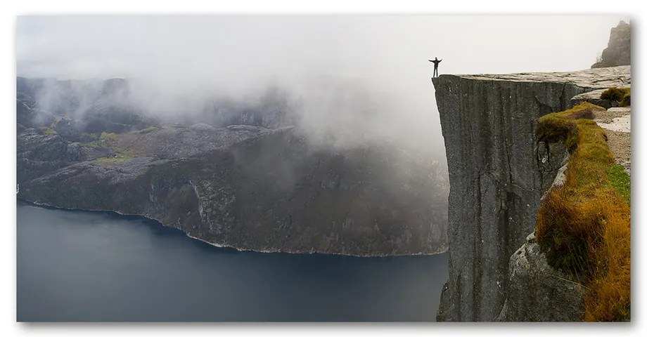 Wallmuralia Foto obraz fotografie na skle Norsko útes 100x50 cm