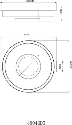 Globo 48046D5 - LED Stropní svítidlo ZARA LED/18W/230V 3000K 33x36 cm
