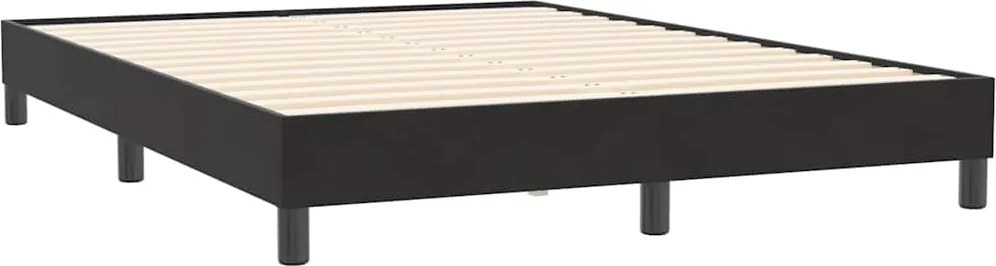 Box spring postel s matrací černá 160x210 cm samet 3316025