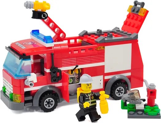Blocki stavebnice Hasičské auto typ LEGO 206 dílů
