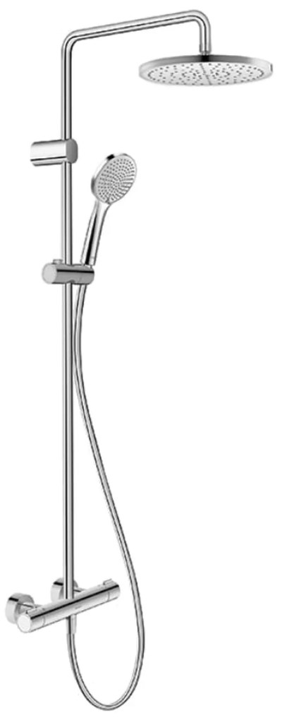 Duravit - Sprchový set s termostatem, průměr 25 cm, 3 proudy, chrom TH4280008010